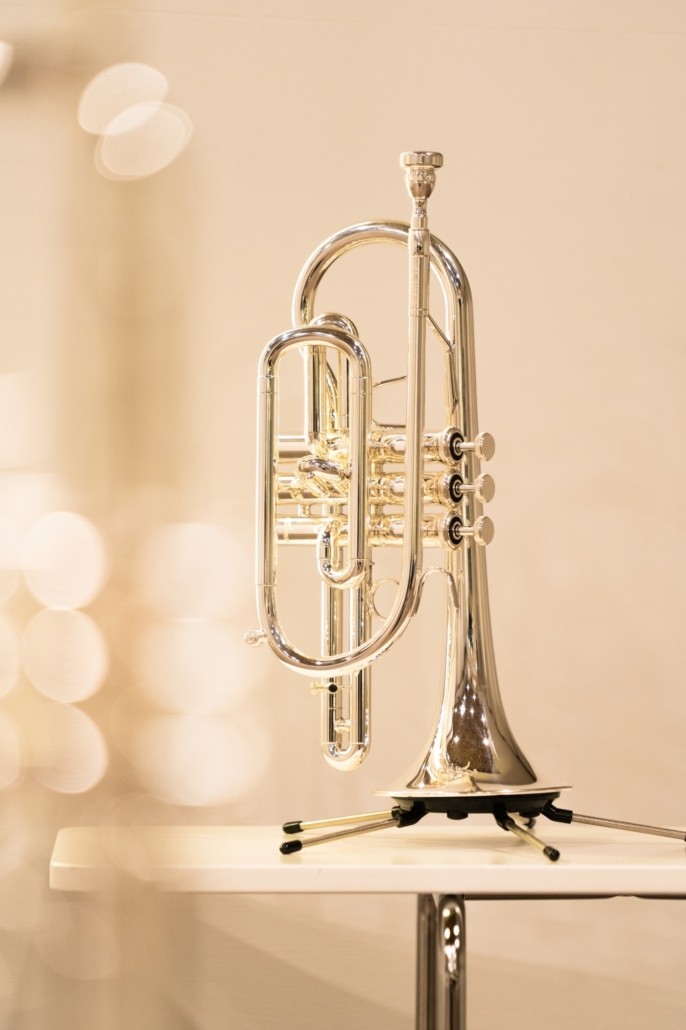 Stomvi Forte Bb Cornet with Gold Trim 鍍銀管身鍍金Trim Bb調短號 – 齊格飛音樂